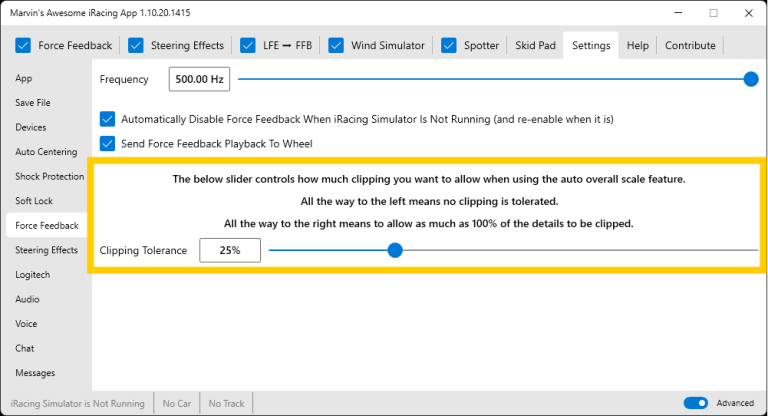 Settings – Herbold Racing